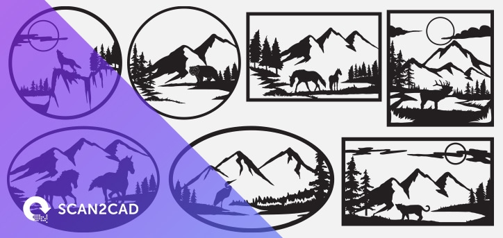 Unicorns | Free Weekly DXF Downloads | Scan2CAD