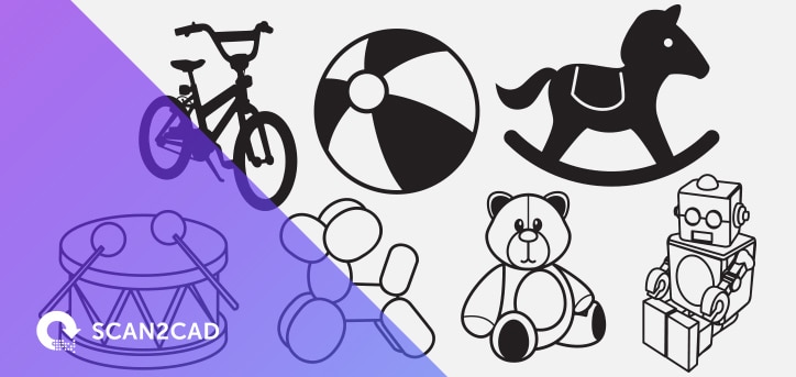Vintage Toys | Free DXF Files | Scan2CAD