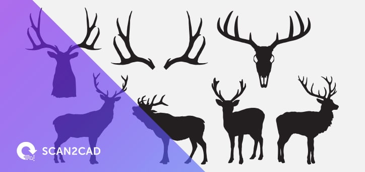 Deer | Free DXF Files | Scan2CAD