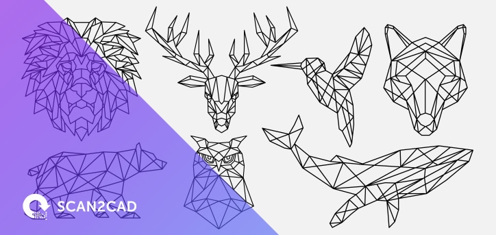 Geometric Animals | Free DXF Files | Scan2CAD