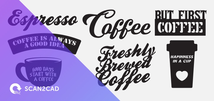 Coffee Signs | Free DXF Files | Scan2CAD