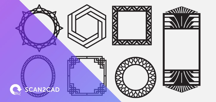 Mirror Frames | Free DXF Files | Scan2CAD