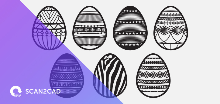 Decorative Easter Eggs | Free DXF Files | Scan2CAD