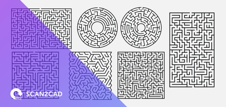 Mazes | Free DXF Files | Scan2CAD