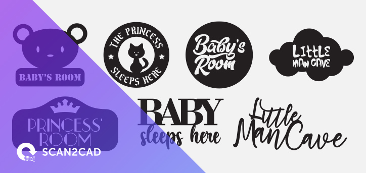 Baby Room Signs | Free DXF Files | Scan2CAD