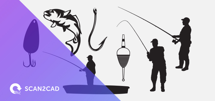 Fishing | Free DXF Files | Scan2CAD